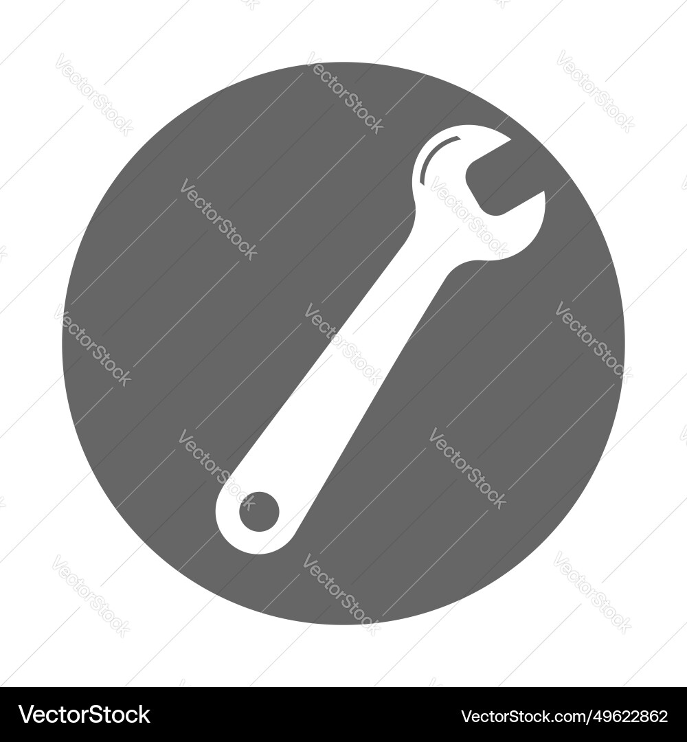 Simple of spanner icon for apps and websites Vector Image