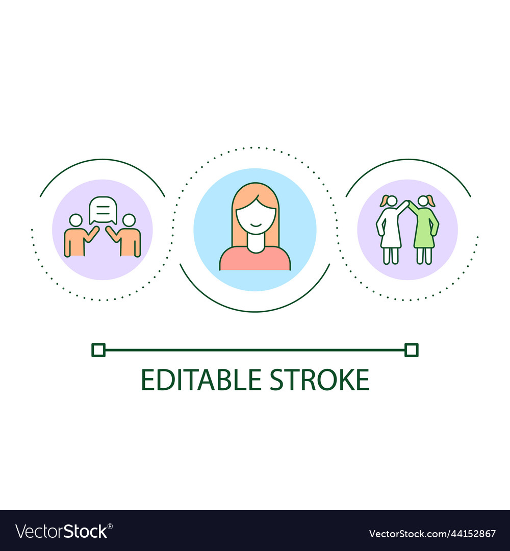 Communication loop concept icon Royalty Free Vector Image