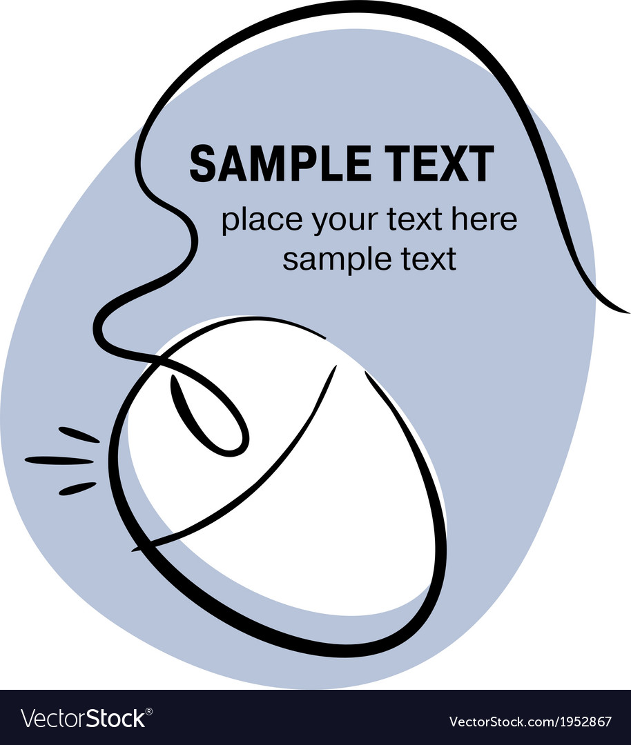 Computer mouse sketch Royalty Free Vector Image