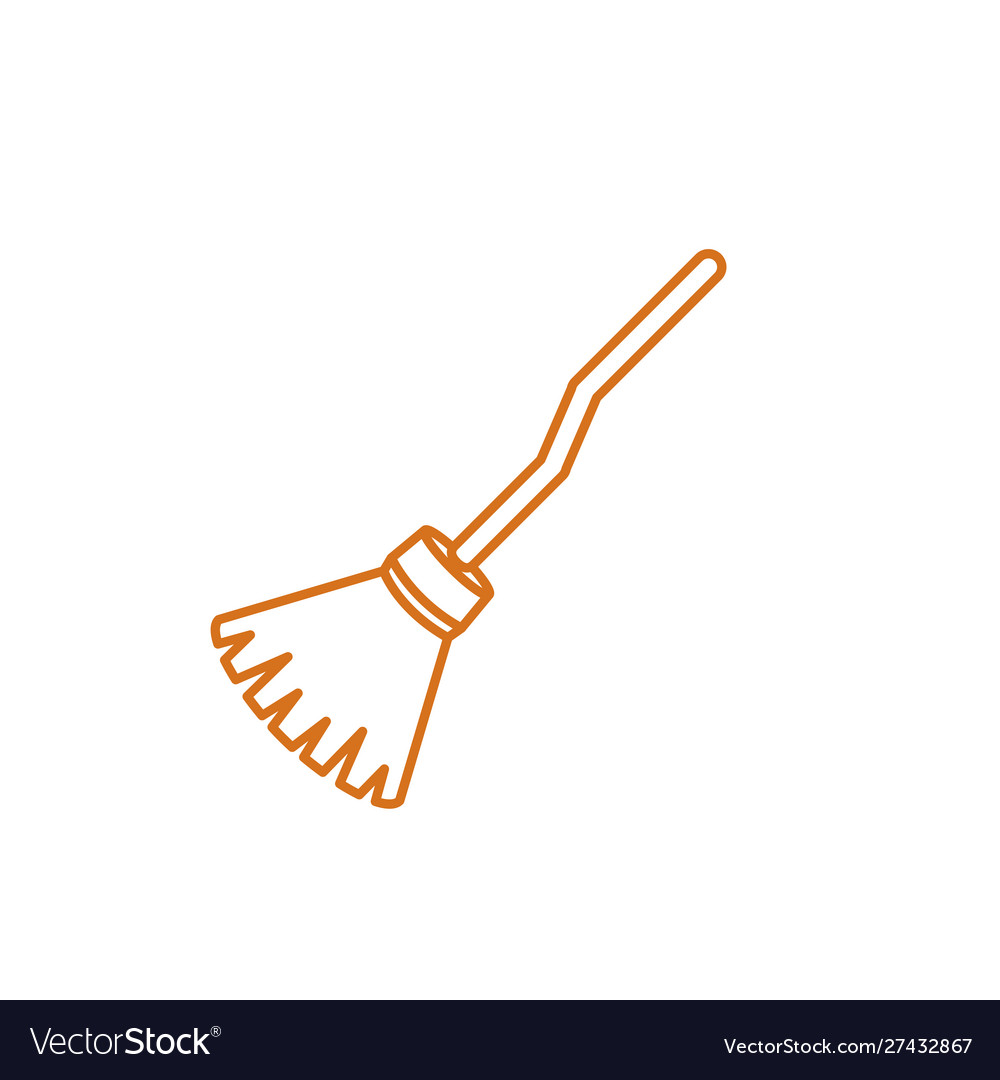 Halloween broom design Royalty Free Vector Image