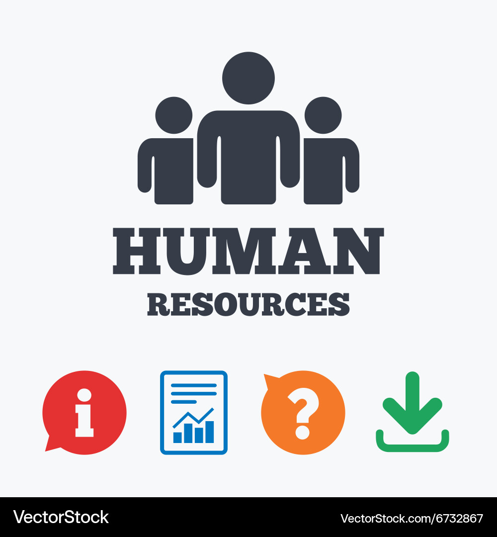 Human resources sign icon hr symbol Royalty Free Vector