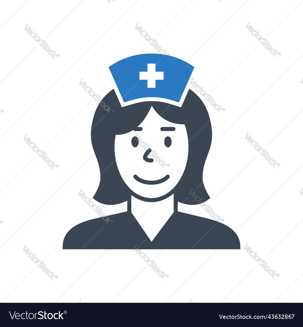 Nurse related glyph icon Royalty Free Vector Image Nurse related glyph icon Royalty Free Vector Image