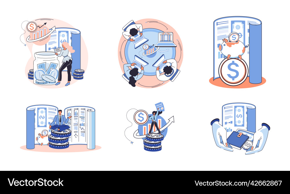 Online banking system financial consulting Vector Image