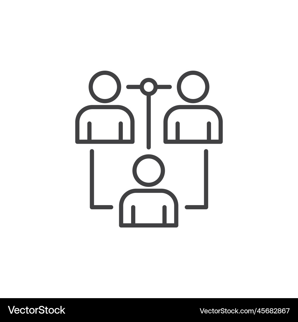 People management icon line sign for mobile Vector Image
