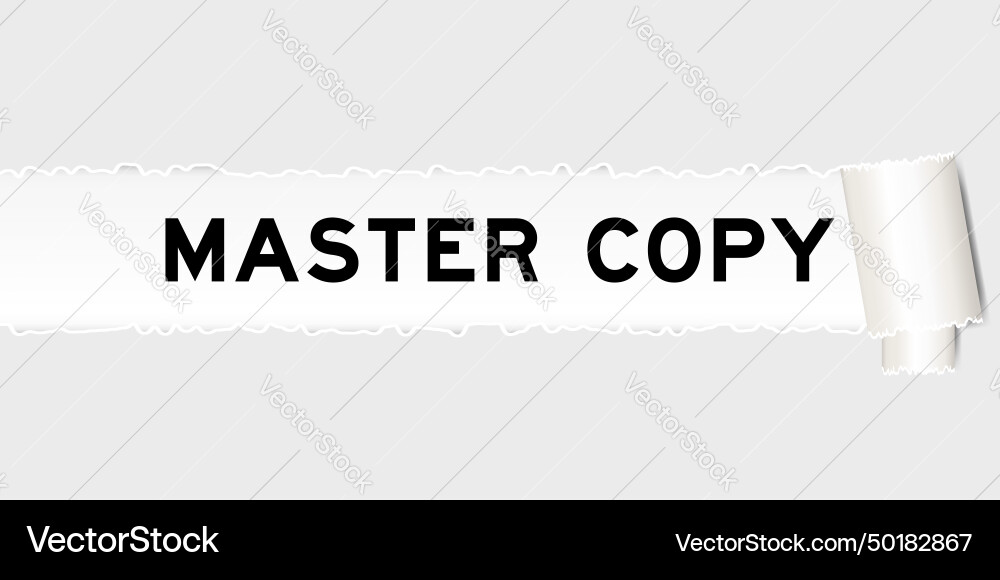 Ripped gray paper background that have word Vector Image