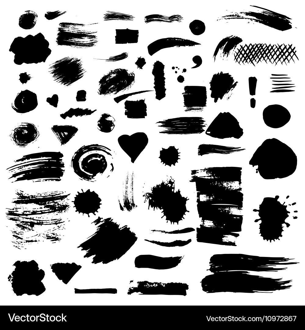 Set of paint stains Royalty Free Vector Image - VectorStock