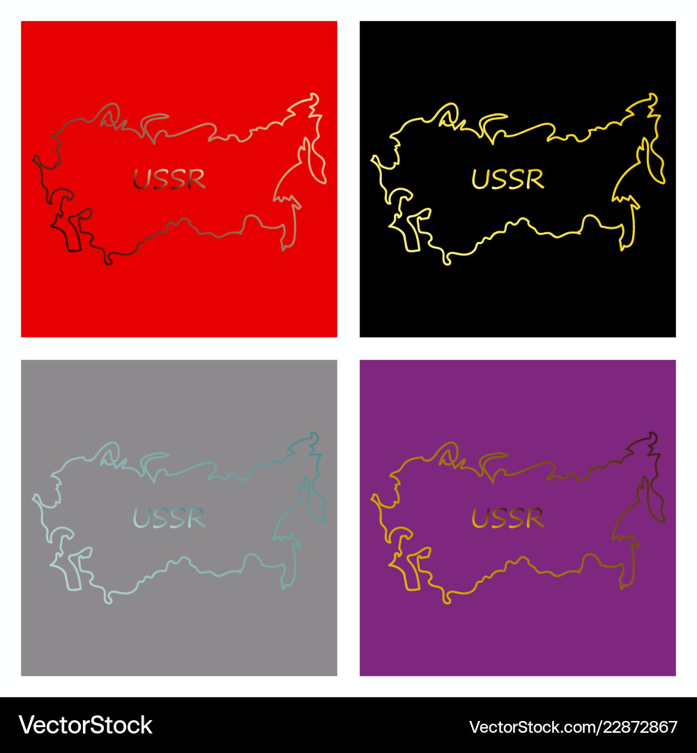 Territory of the soviet union isolated Royalty Free Vector