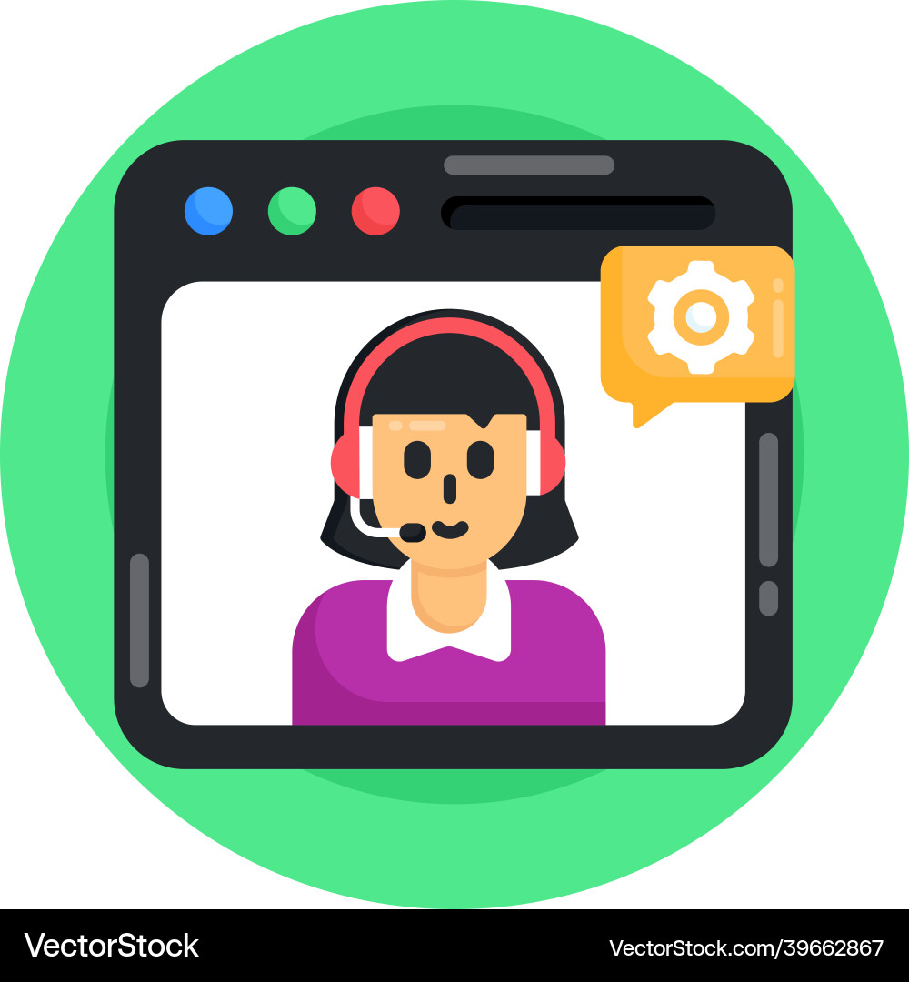 Web technical support Royalty Free Vector Image