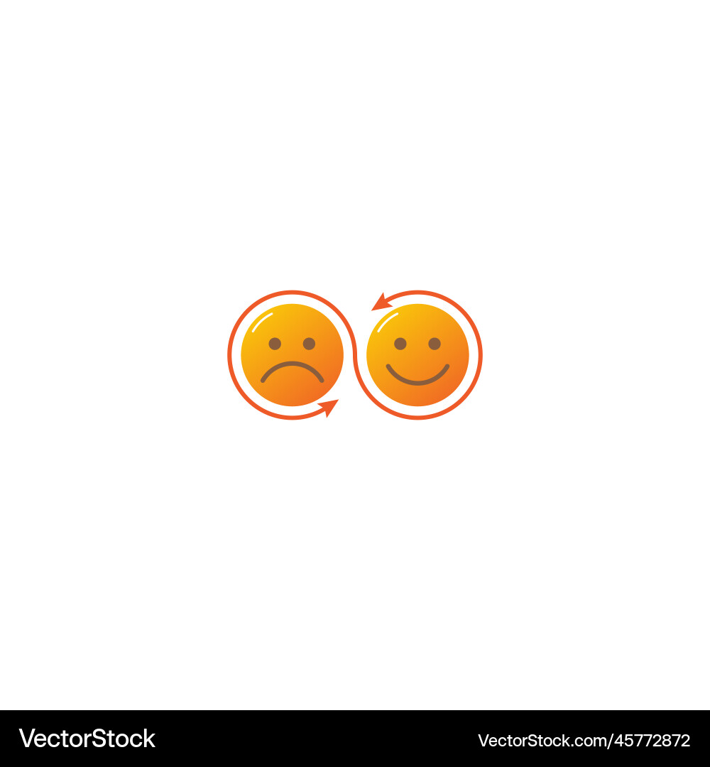 Changing emotions moody mood booster icon template