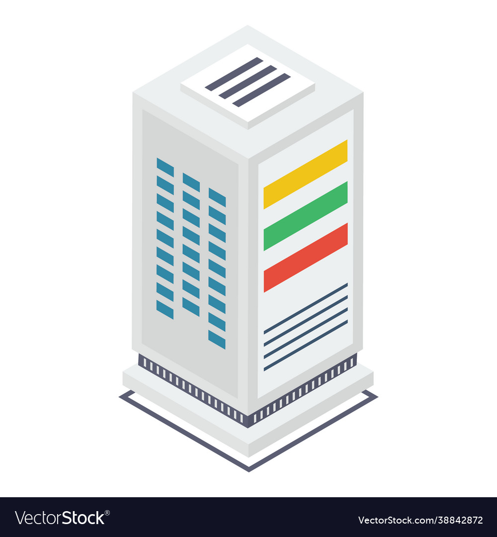 Data center rack Royalty Free Vector Image - VectorStock