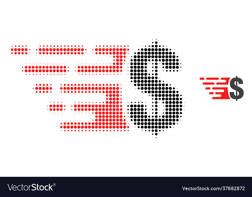 Dollar halftone dot icon Royalty Free Vector Image Dollar halftone dot icon Royalty Free Vector Image