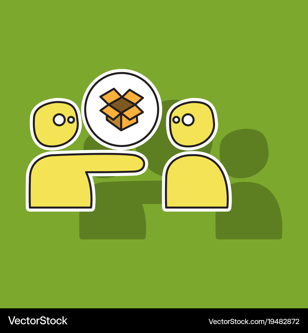 Dropbox color icon realistic or logo sticker Vector Image