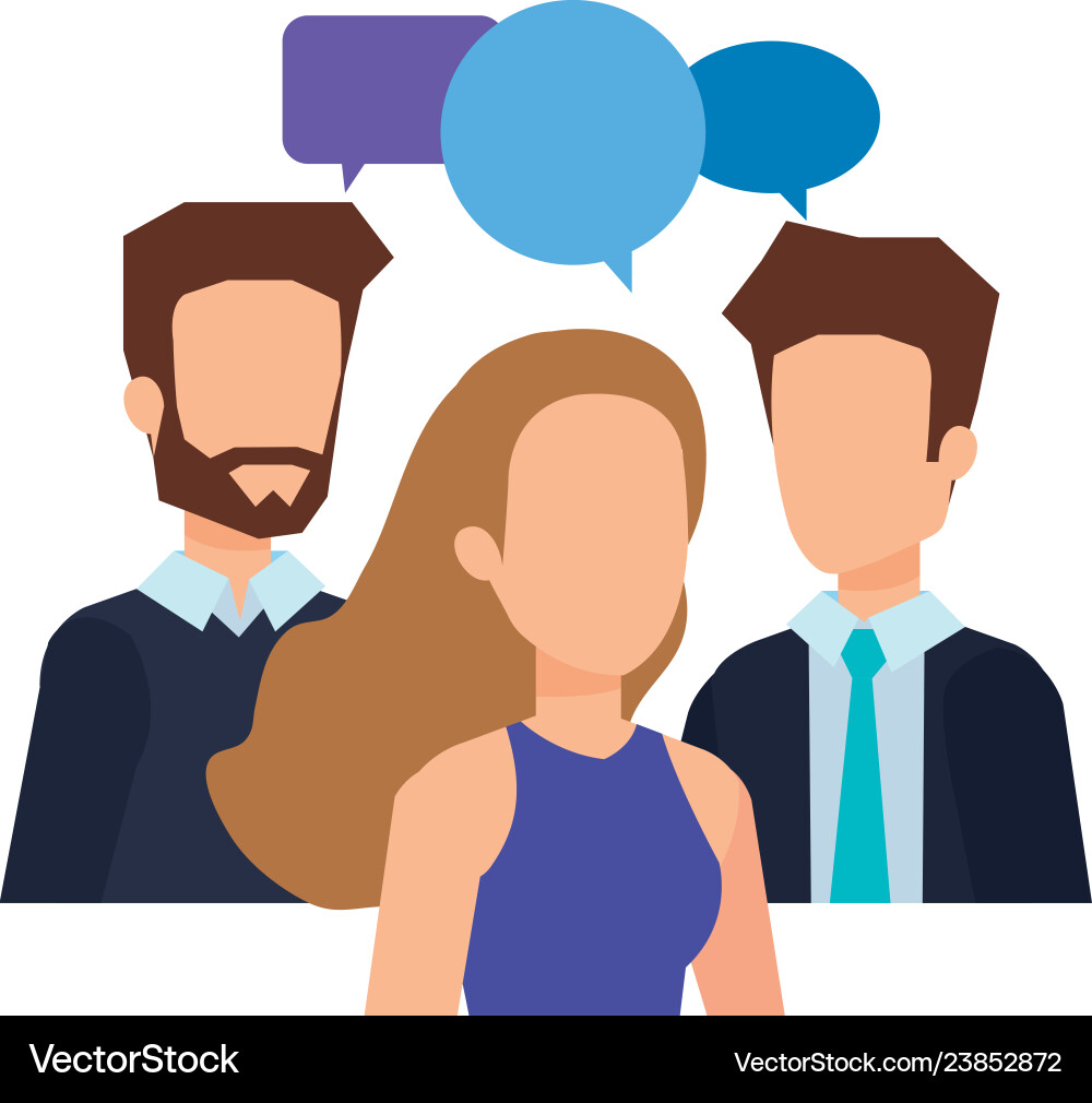 Elegant business people talking characters Vector Image