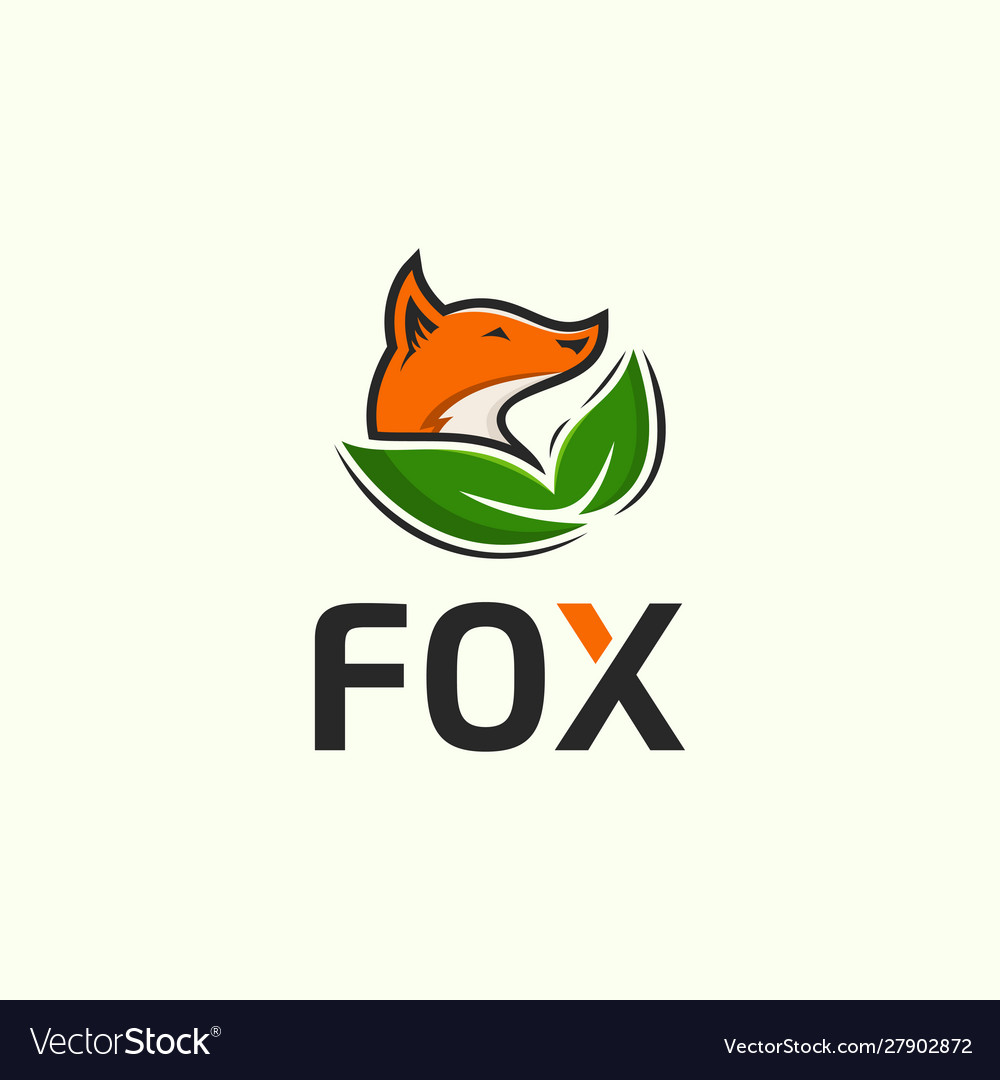 Fox design template Royalty Free Vector Image - VectorStock