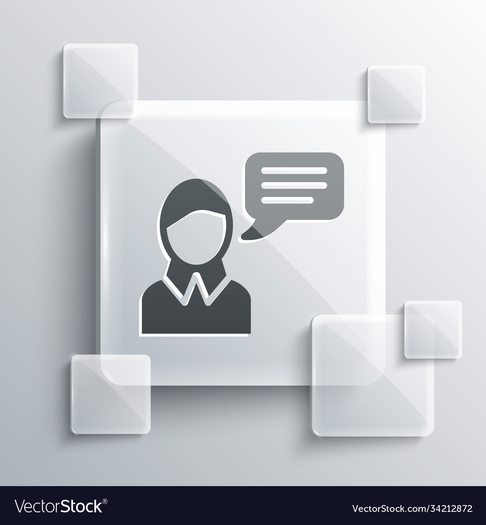 Grey speech bubble chat icon isolated Royalty Free Vector