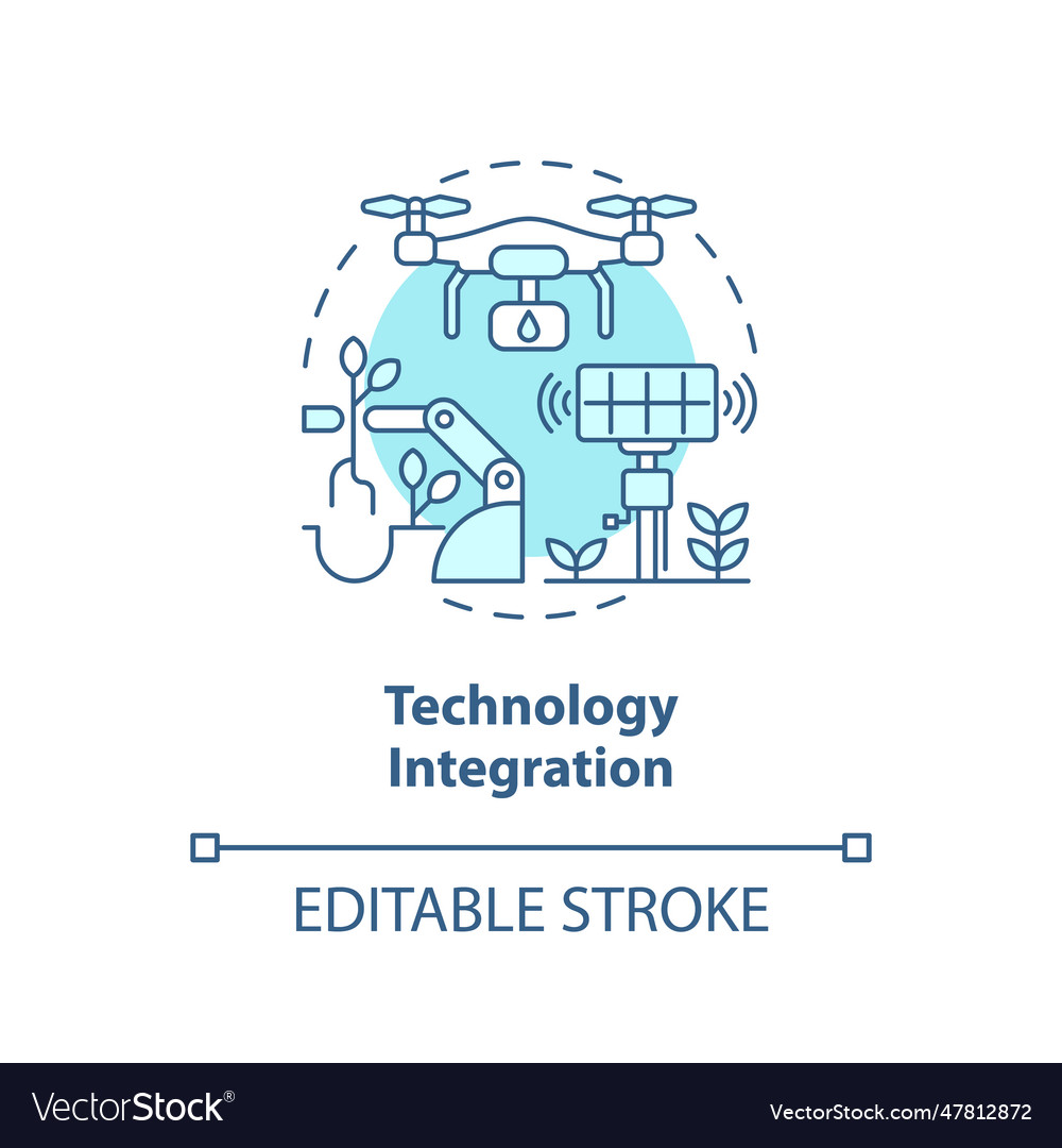 Linear customizable technology integration icon Vector Image Linear customizable technology integration icon Vector Image
