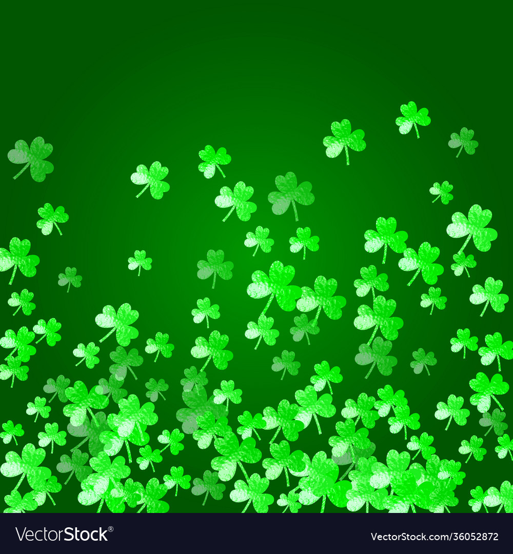 Shamrock background for saint patricks day Vector Image