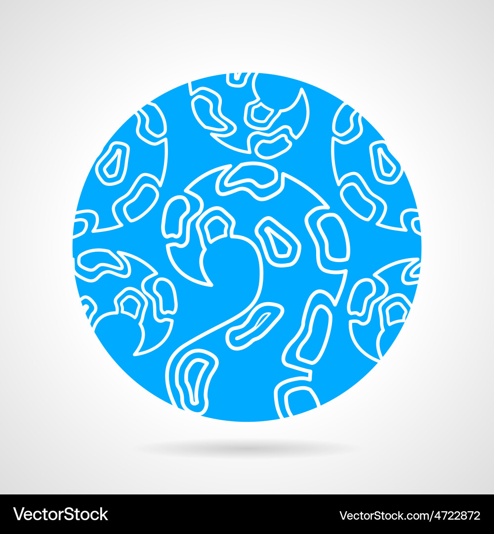 Tentacles abstract blue icon Royalty Free Vector Image