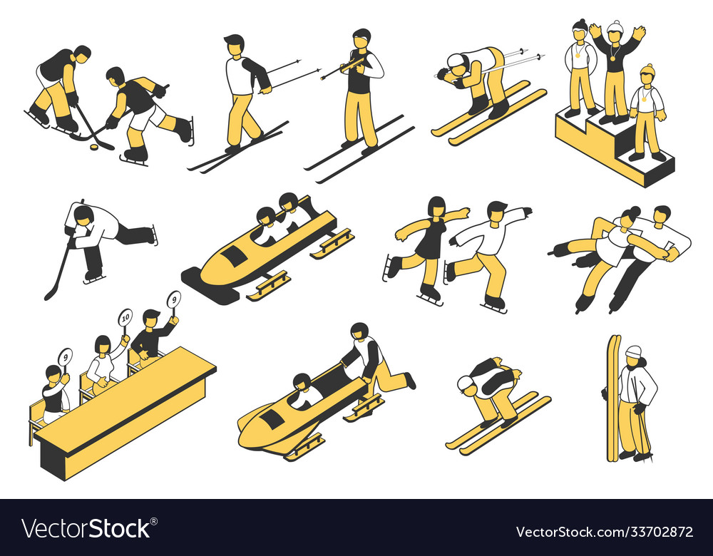 Winter sport set Royalty Free Vector Image - VectorStock