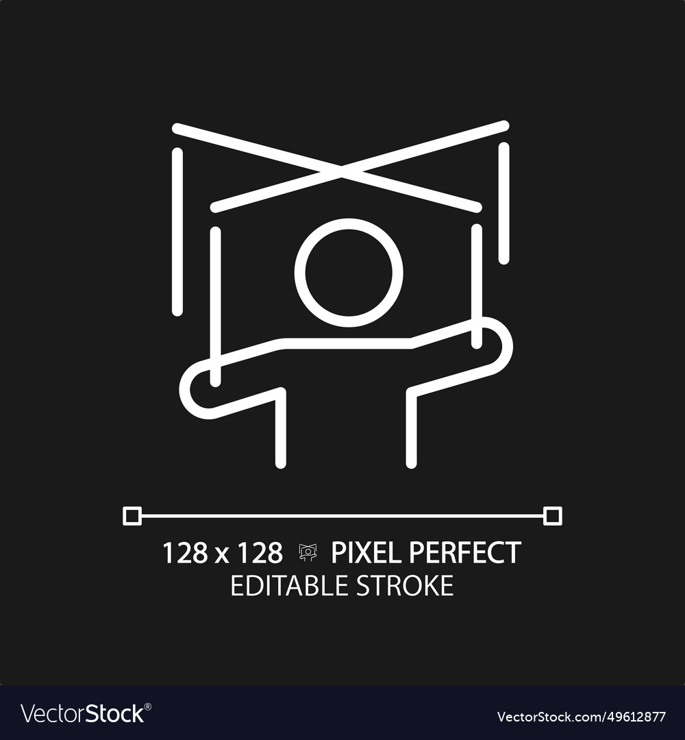 2d thin linear simple white manipulation icon Vector Image