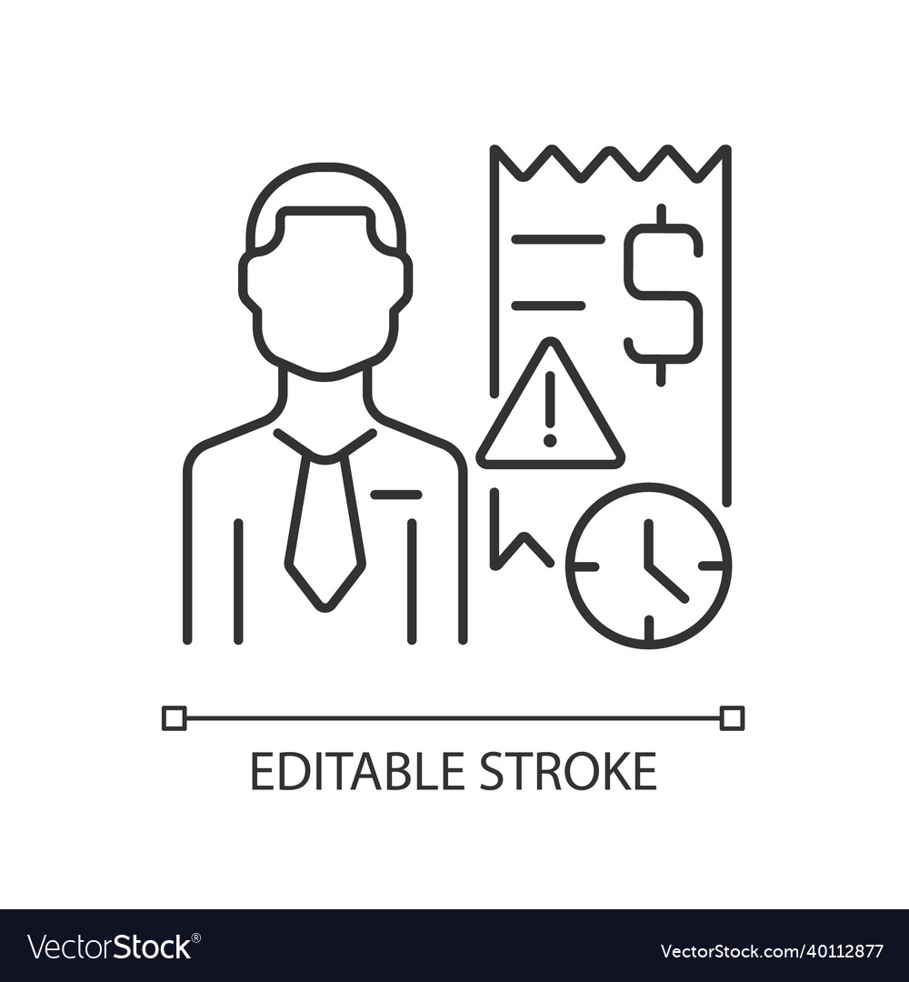 Collector linear icon Royalty Free Vector Image