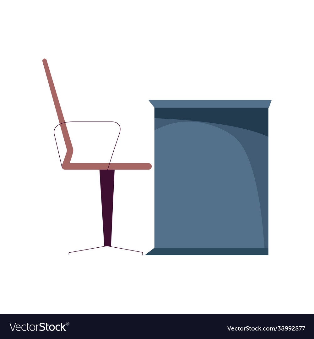 Flat teachers table Royalty Free Vector Image - VectorStock