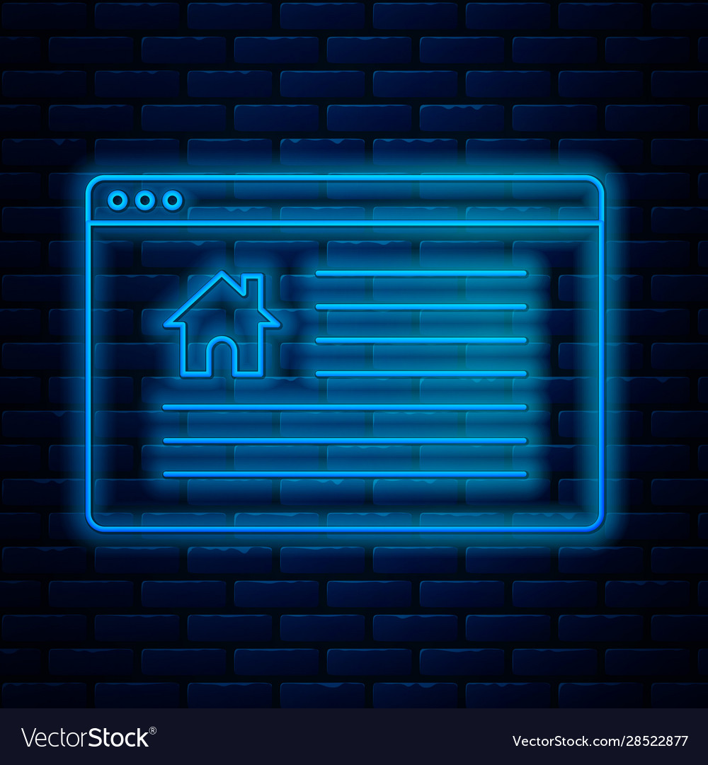 Glowing neon line hanging sign with text online Vector Image