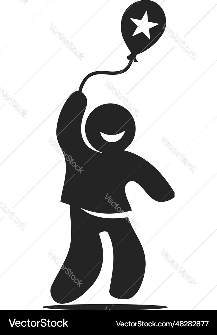 Kid logo template isolated brand identity icon Vector Image