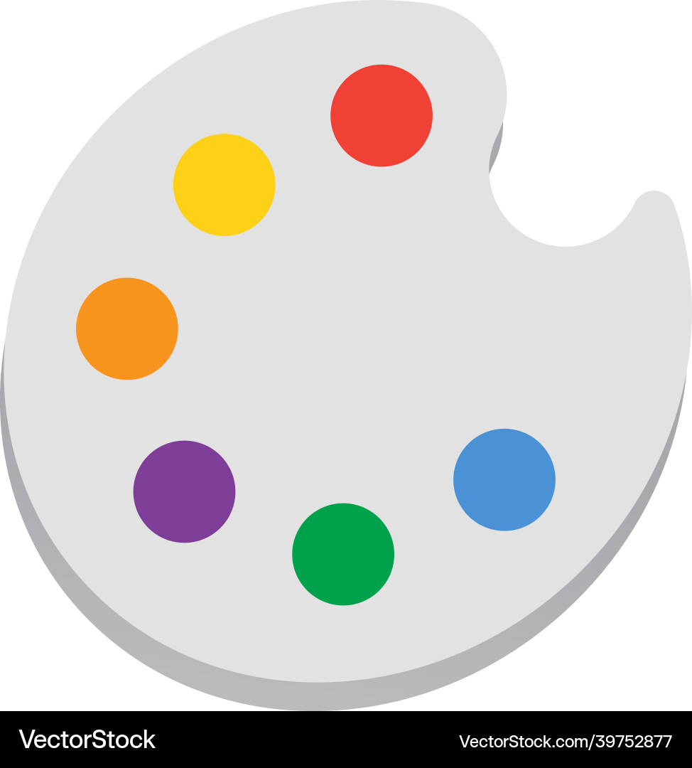 Paint color palette icon isolated on white Vector Image