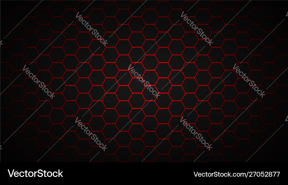 Red abstract hexagon technology Royalty Free Vector Image