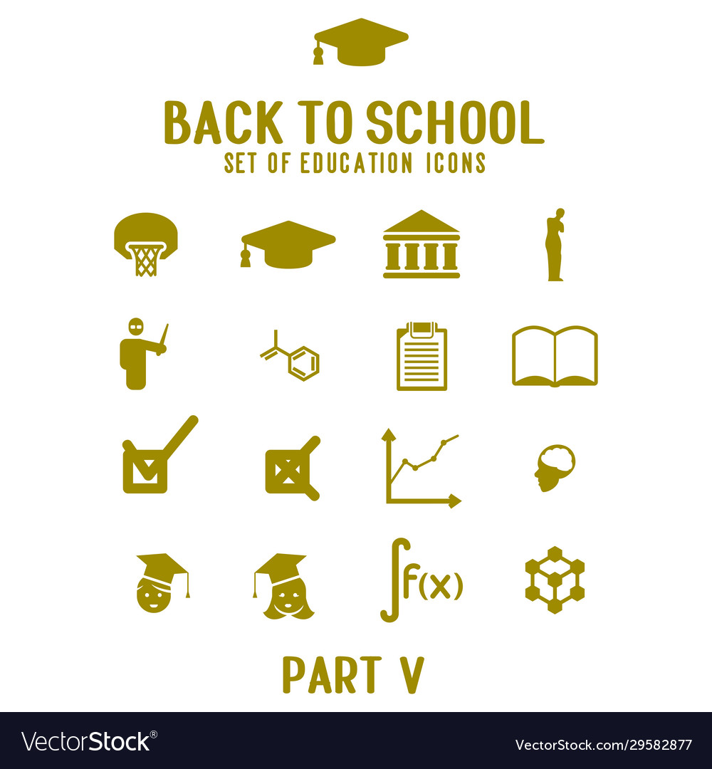 Set icons theme education and science Royalty Free Vector Set icons theme education and science Royalty Free Vector