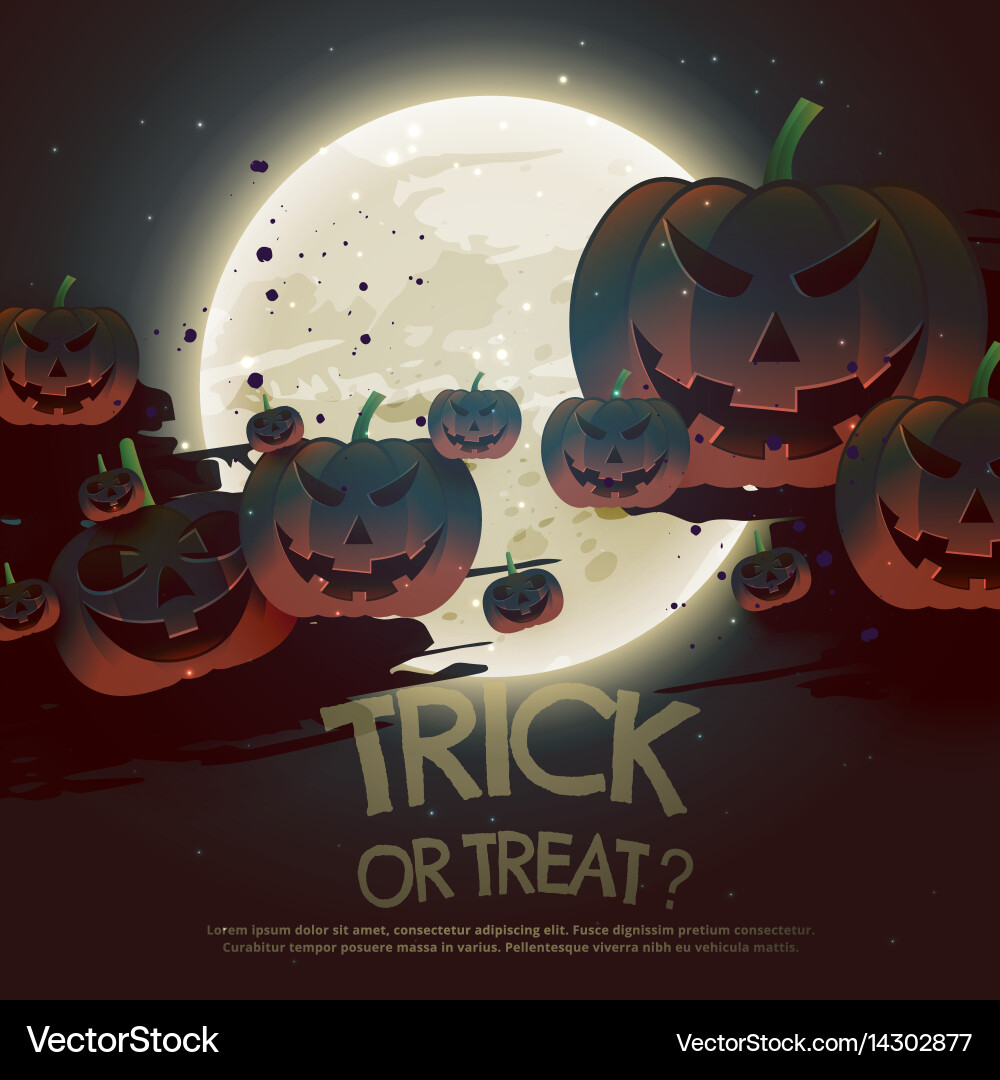 Trick or treat halloween background Royalty Free Vector