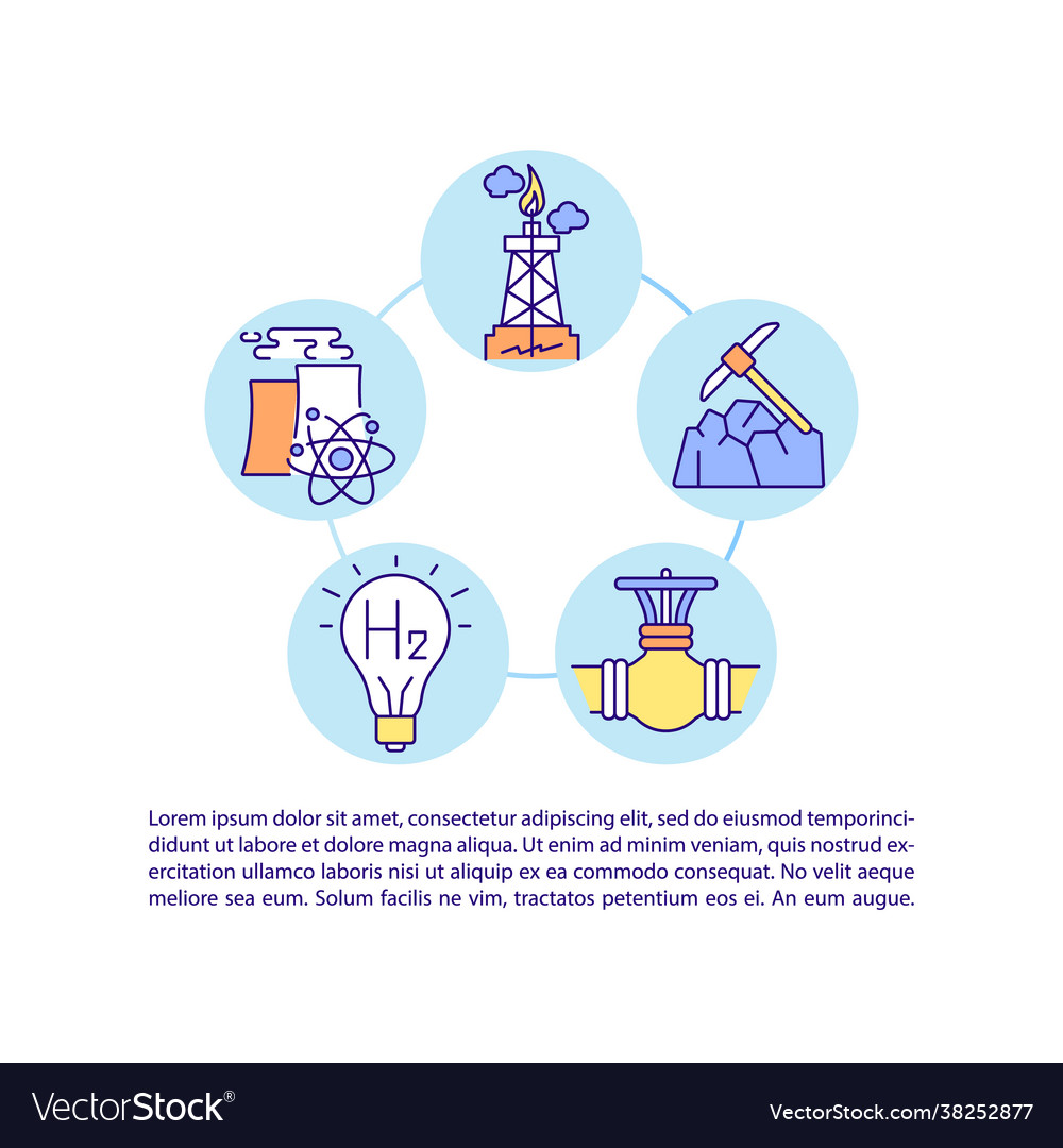 Versatile application hydrogen concept line Vector Image