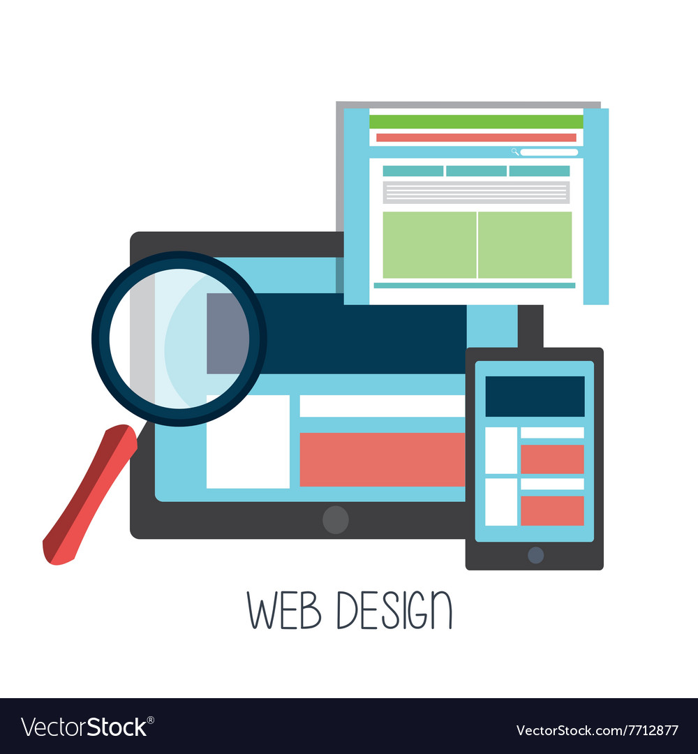 Web development design Royalty Free Vector Image