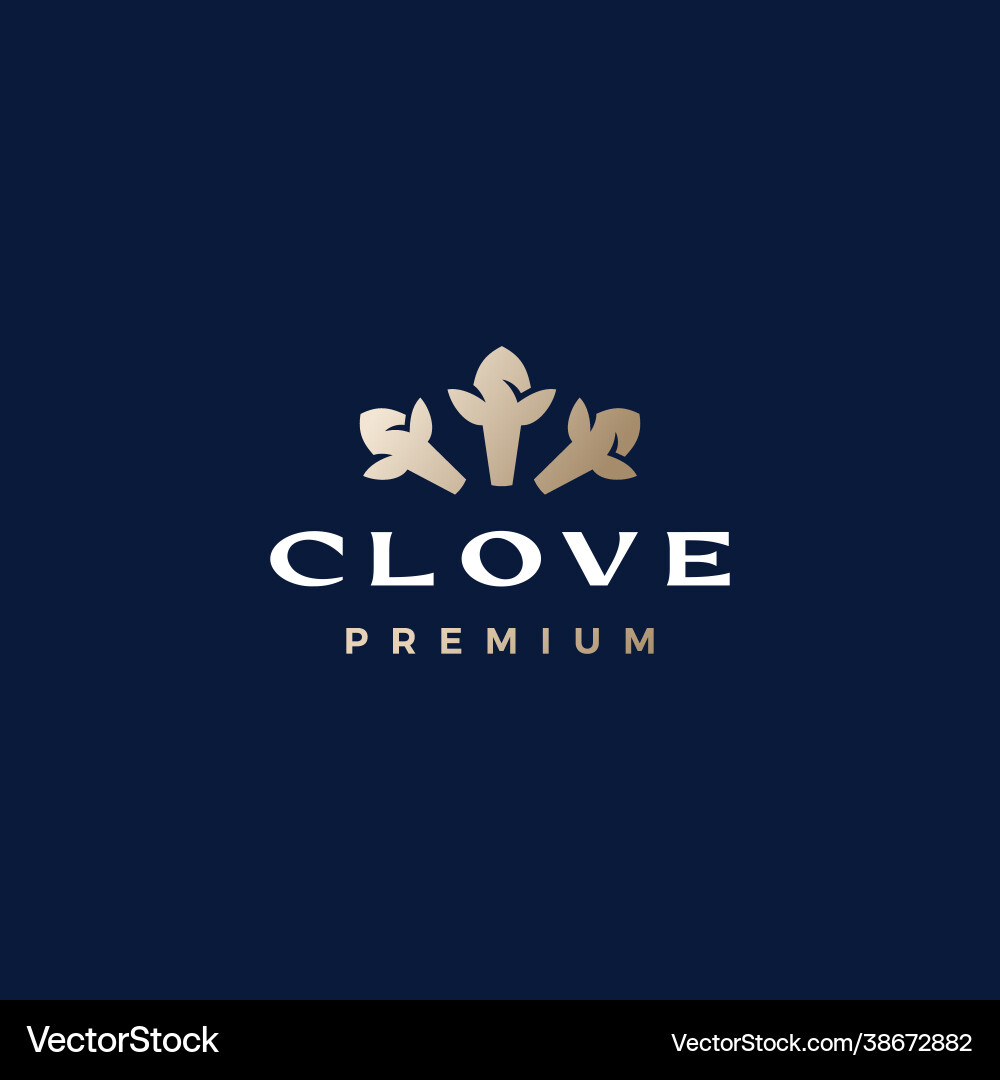 Clove dried flower buds logo icon Royalty Free Vector Image