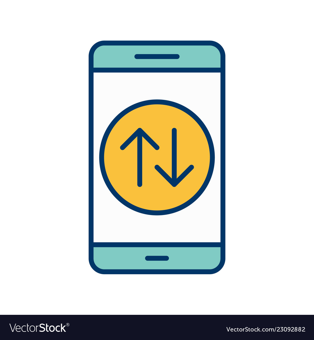 Data connection mobile application icon Royalty Free Vector