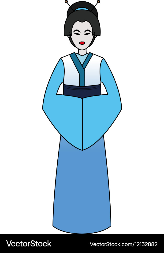 Isolated china woman design Royalty Free Vector Image