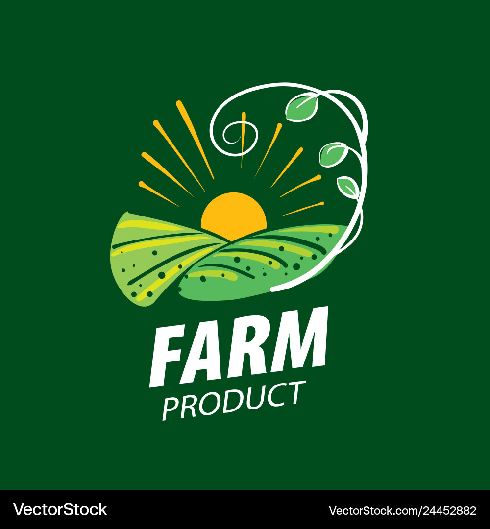 Logo with image field for farms Royalty Free Vector Image