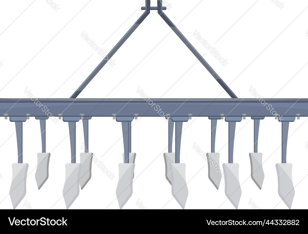 Metal ground cultivator on a white background Vector Image