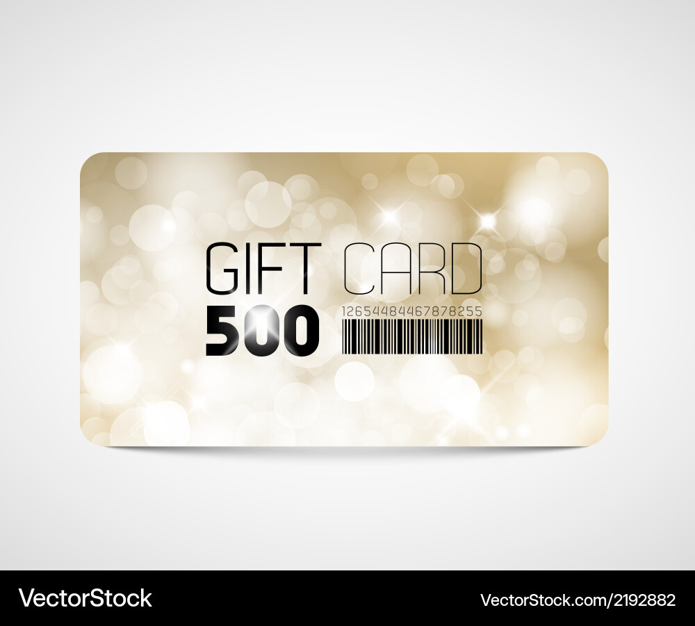 Modern gift card template Royalty Free Vector Image