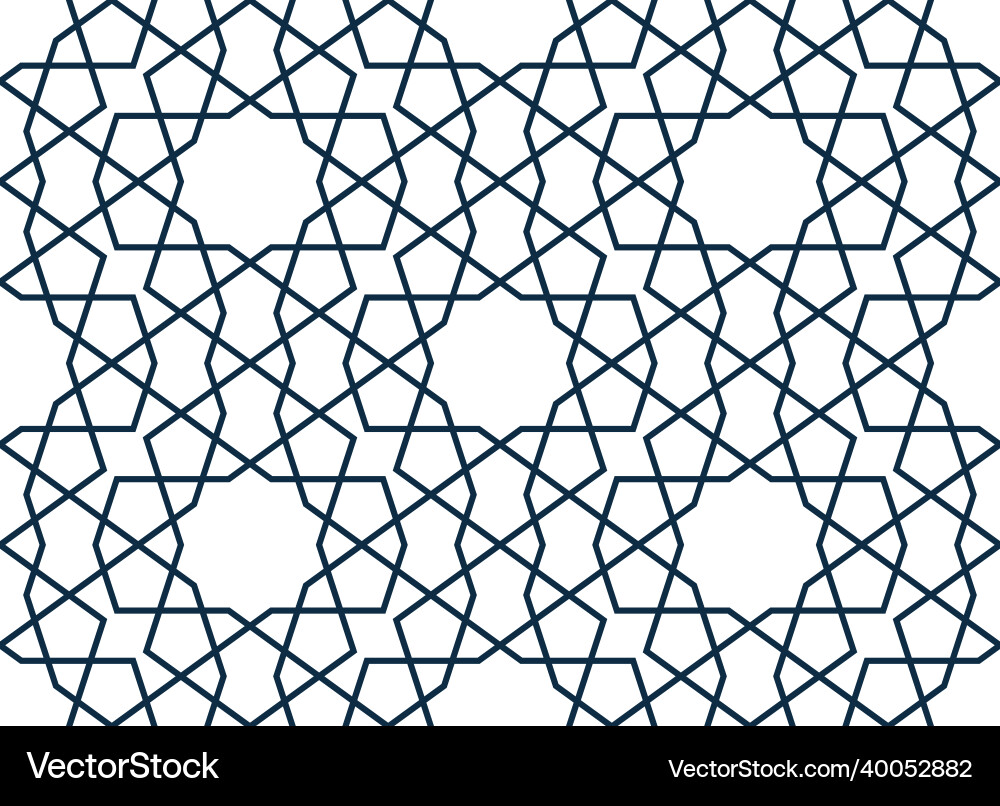 Persian geometric mosaic pattern for ramadan card Vector Image