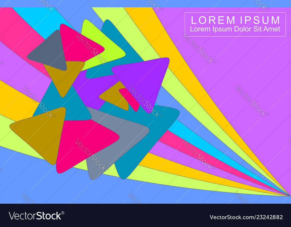 Rainbow triangle abstract background Royalty Free Vector