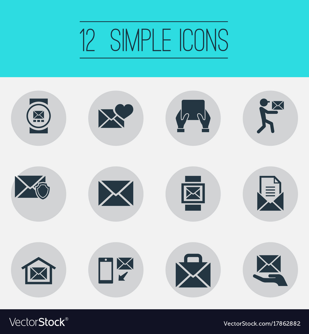Set of simple message icons Royalty Free Vector Image