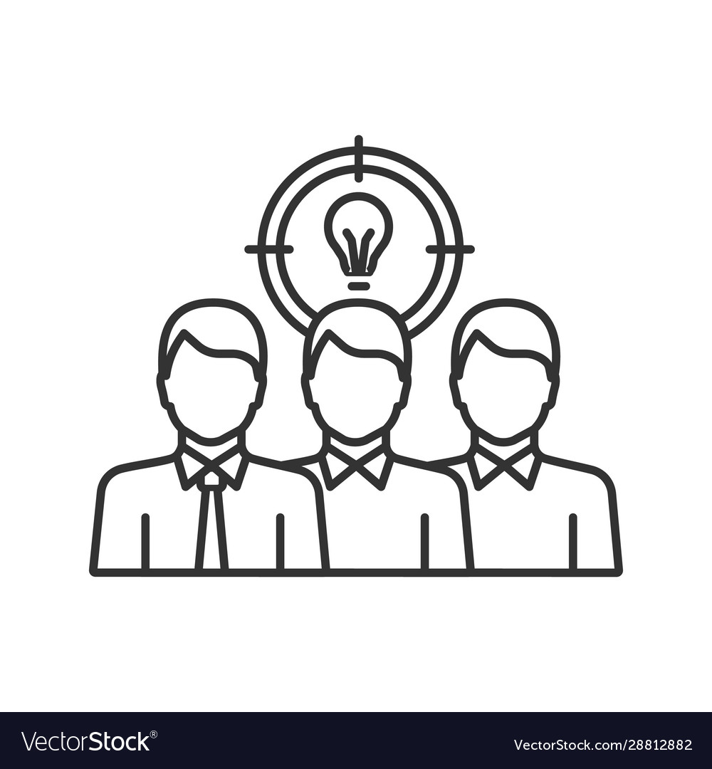 Teamwork linear icon Royalty Free Vector Image Teamwork linear icon Royalty Free Vector Image