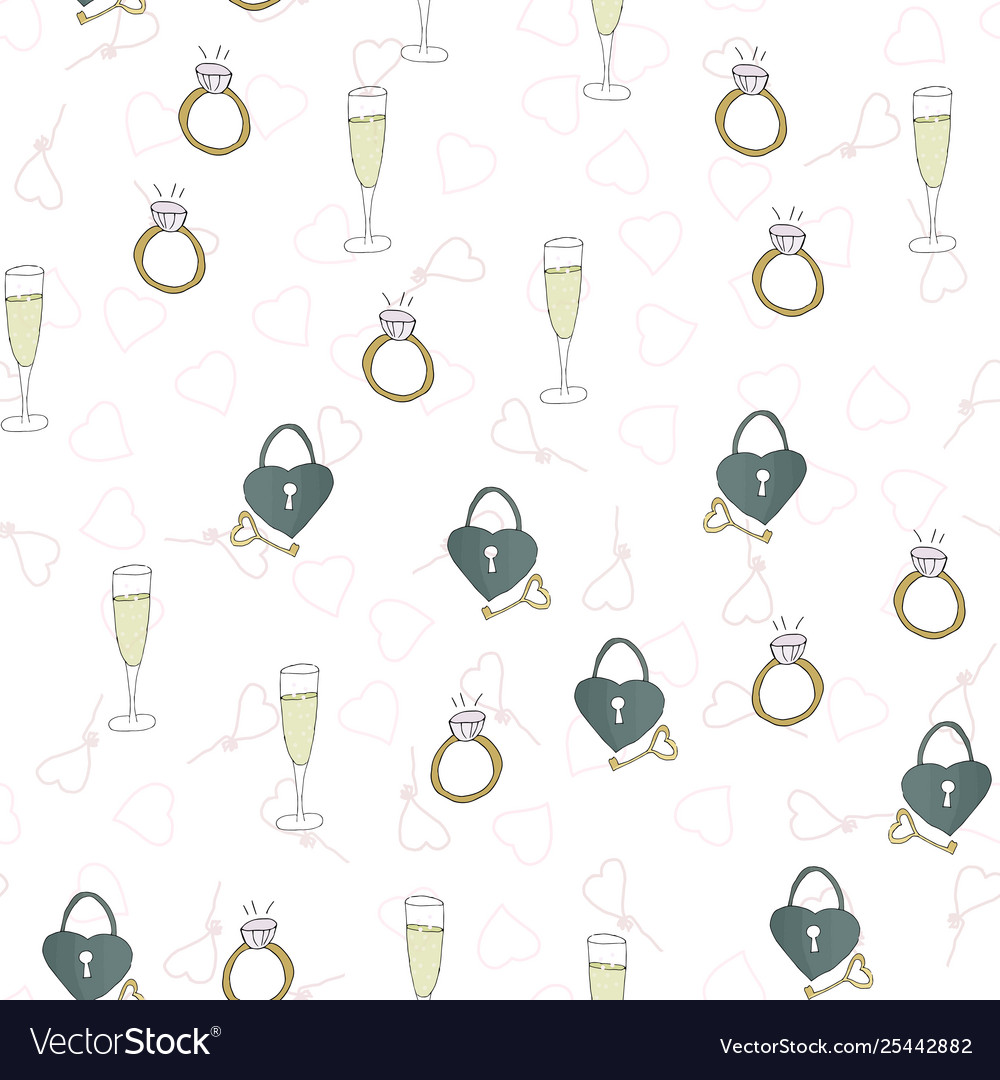 Wedding seamless pattern background simple Vector Image