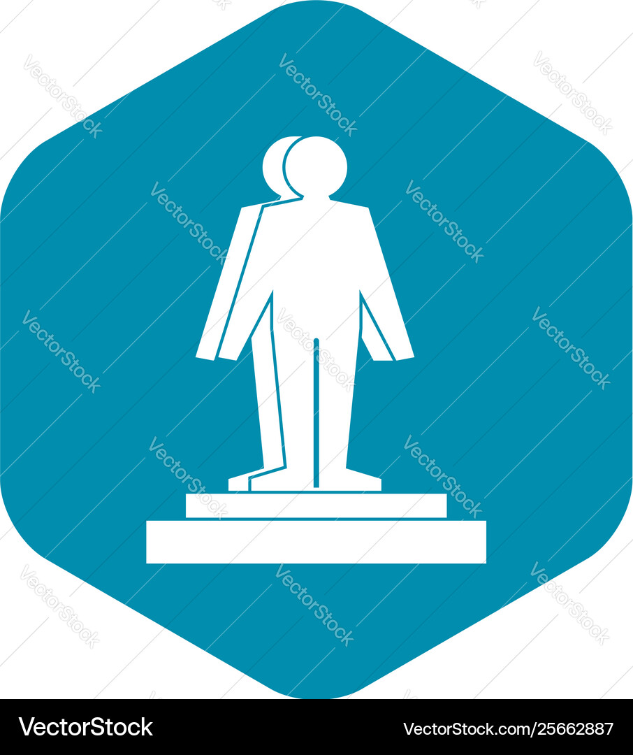 3d model a man icon simple style Royalty Free Vector Image