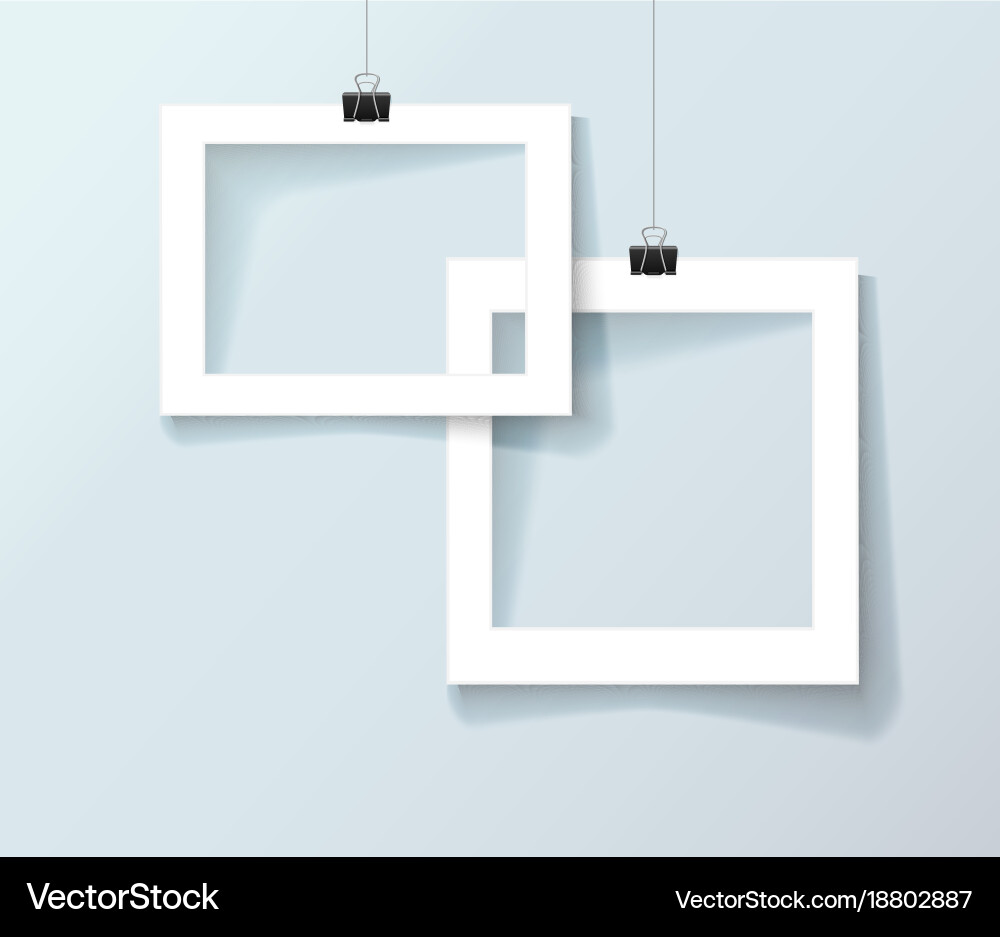 Bank photo frames with empty space for your Vector Image
