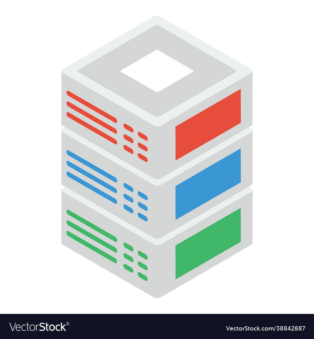 Data center rack Royalty Free Vector Image - VectorStock