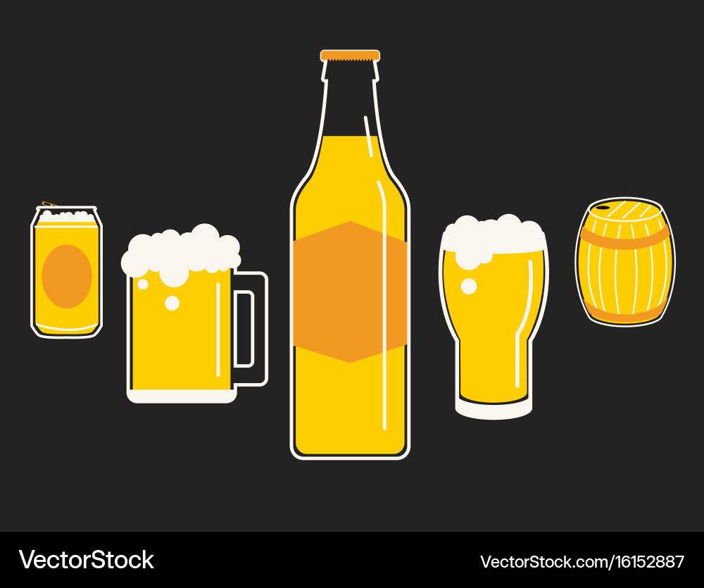 Drink of beer Royalty Free Vector Image - VectorStock