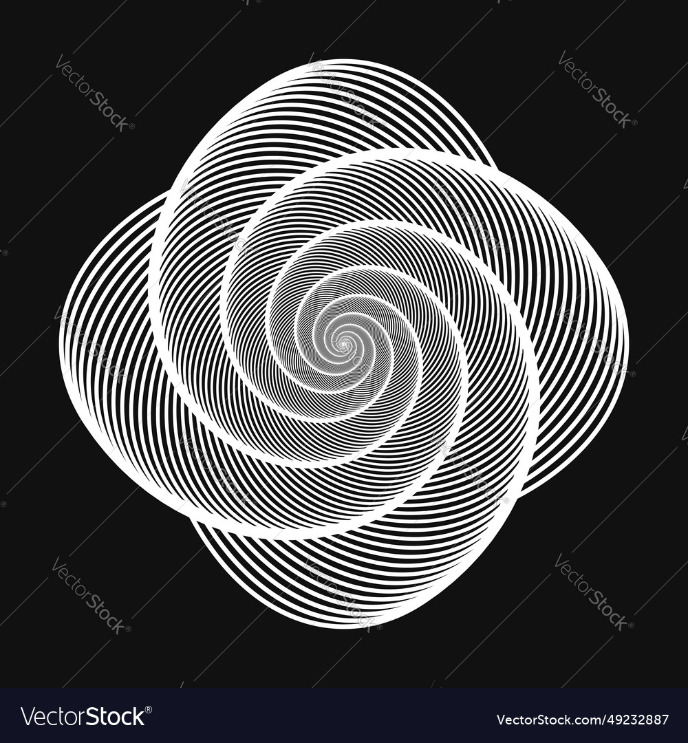 Dynamic geometric shape spiral optical pattern Vector Image
